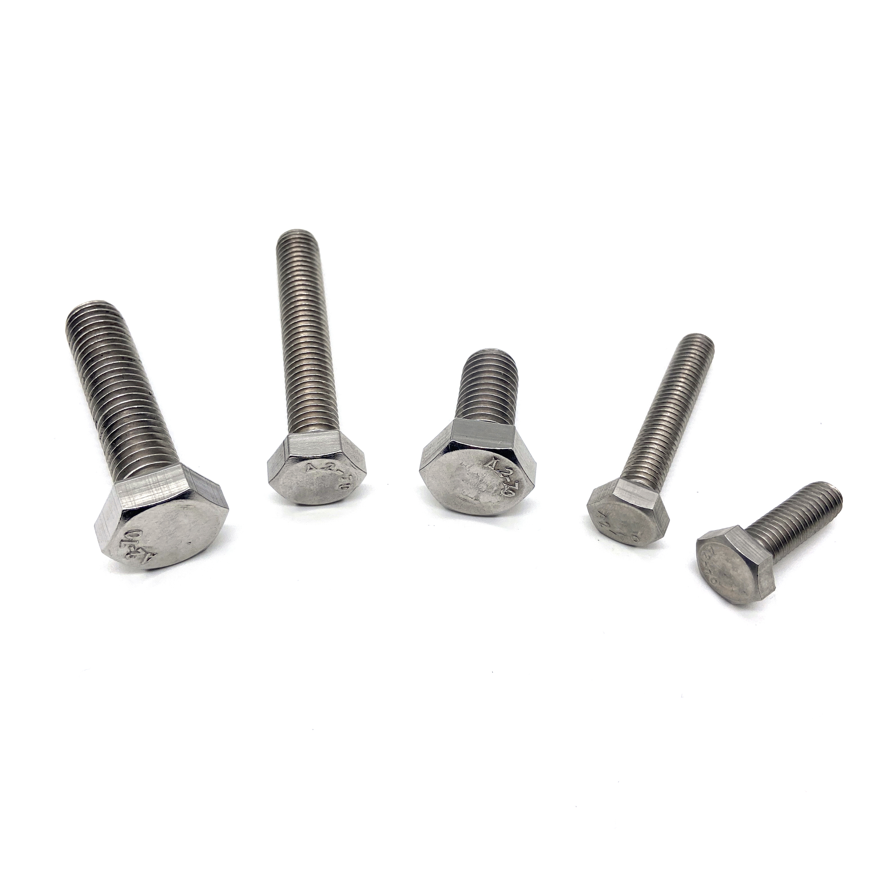 INOX A2 INOX A4 DIN933 Stainless Steel Hexagon Head Full Threaded Bolts ...
