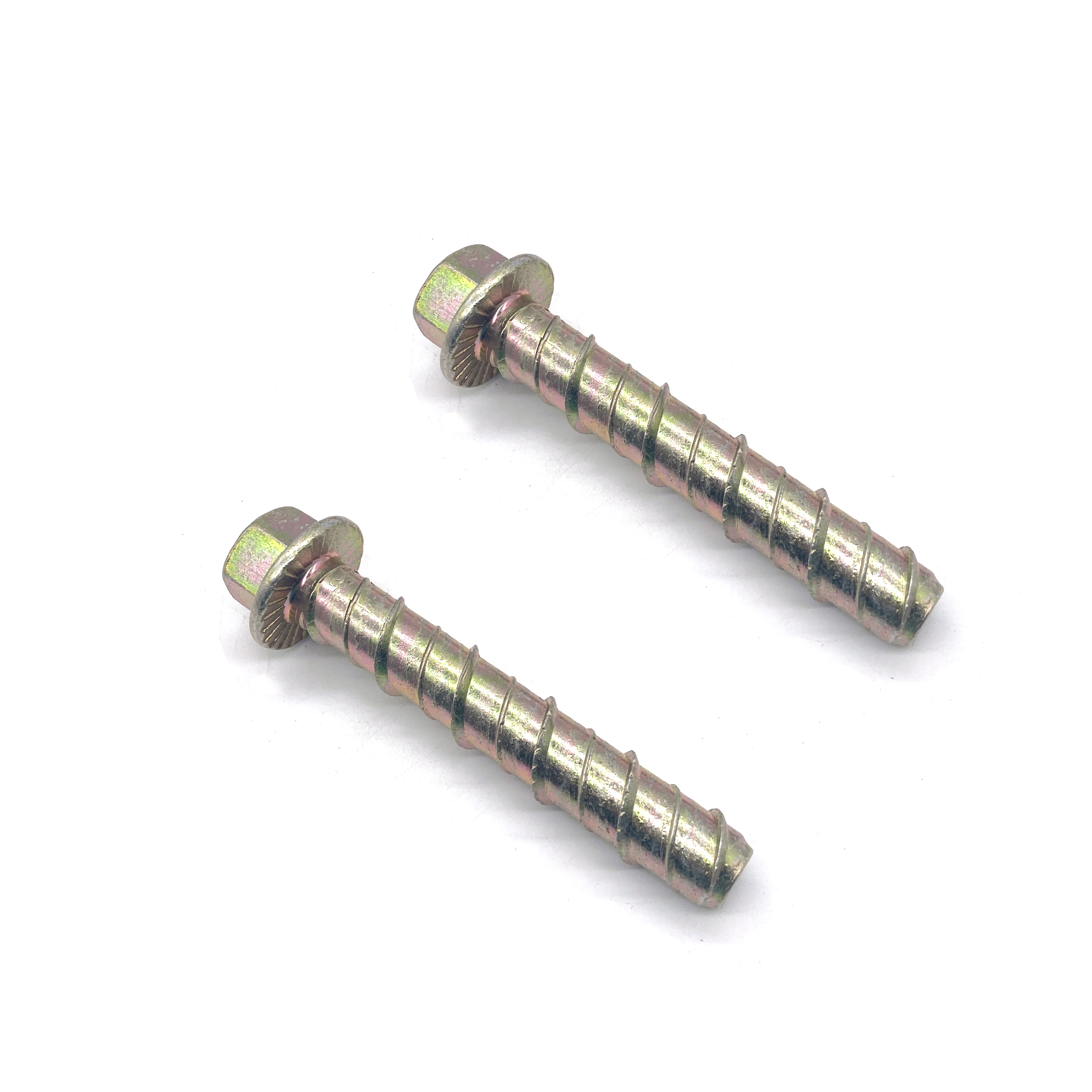 Yellow Zinc Plated Galvanised Carbon Steel 4.8 5.8 Hex Flange Head ...